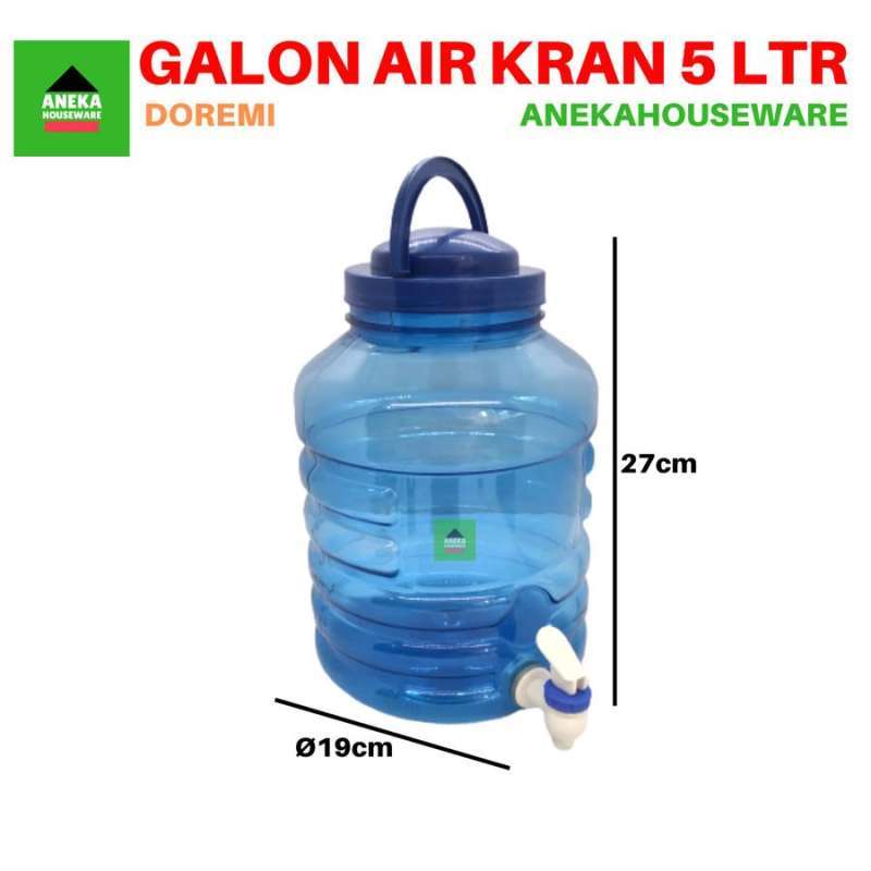 Jual Galon Air Minum Galon Kran Dispenser Mini 5 Liter Doremi di Seller ...