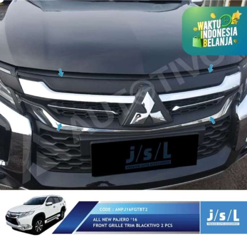 Promo Grill Depan JSL / Front Grille Trim Blacktivo All New Pajero ...