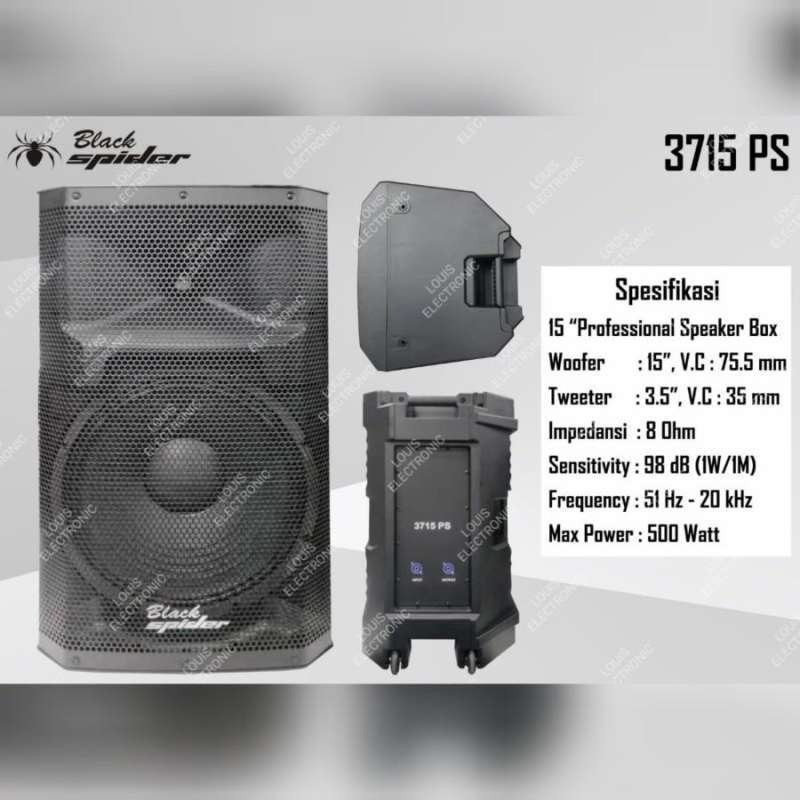 Jual Speaker Pasif 15 Inch Black Spider 3715 Ps 3715ps ( Sepasang ...
