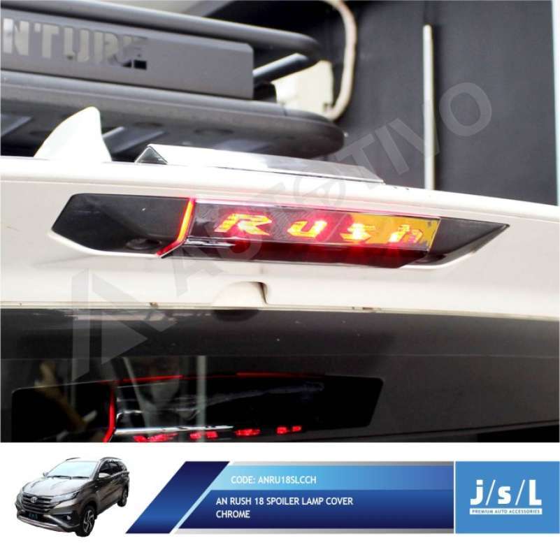 Jual JSL Spoiler Lamp Cover All New Rush Cover Lampu Spoiler Chrome di ...