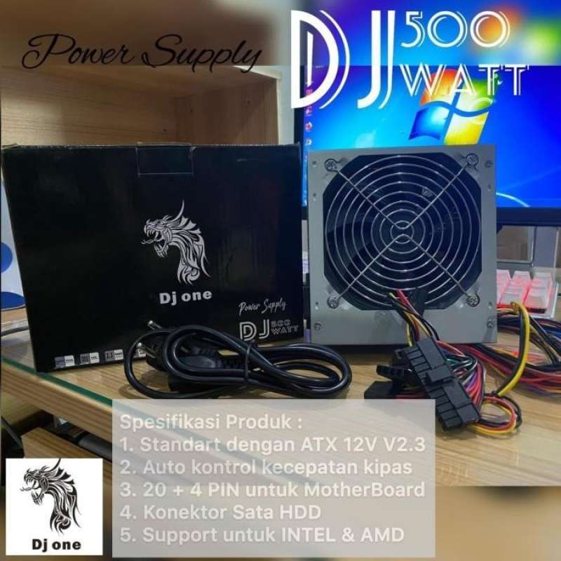 Jual POWER SUPLAY DJONE 500WATT computer cpu PSU di Seller sarana rezeki semesta - Sidodadi-2 ...
