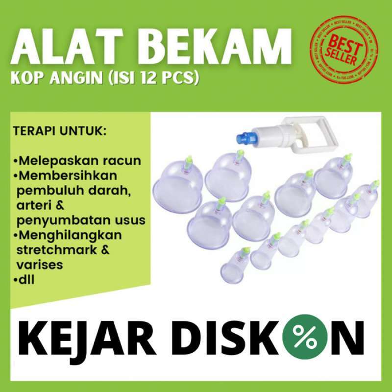 Jual Alat Bekam Angin Kop Cop Isi 12 Terapi FREE Minyak Kayu Putih di ...