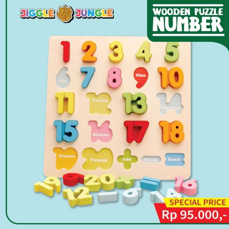 Promo Mainan Edukasi Puzzle Wooden Number Belajar Mengenal Angka Diskon ...
