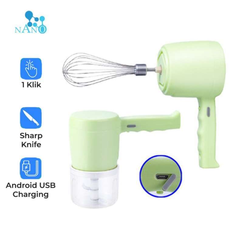 Jual MIXER HAND MIXER MINI PORTABLE 2 IN 1 BLENDER MPASI KUE MURAH di ...