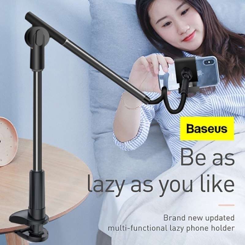 Jual Free Ongkir Lazy Pod Stand Holder Hp Baseus Original-Hitam di ...