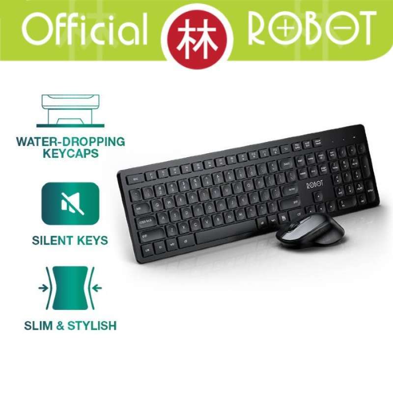 Jual Robot KM4000 Wireless Keyboard & Mouse Combo Silent Key di Seller ...