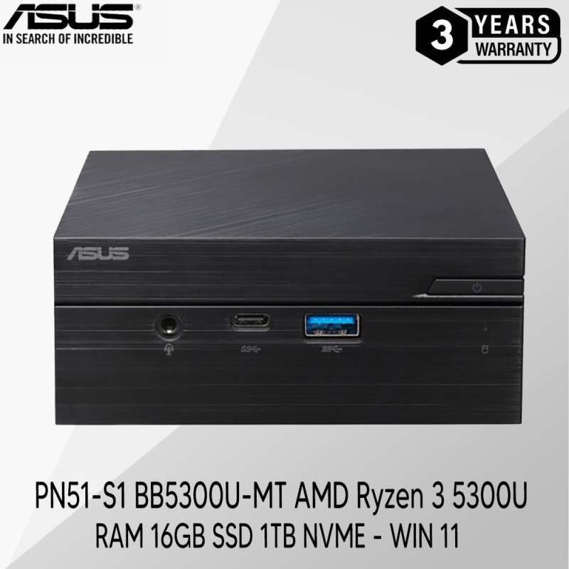 Jual Mini PC Asus PN51-S1 BB5300U-MT AMD Ryzen 3 5300 RAM 16GB SSD 1TB ...