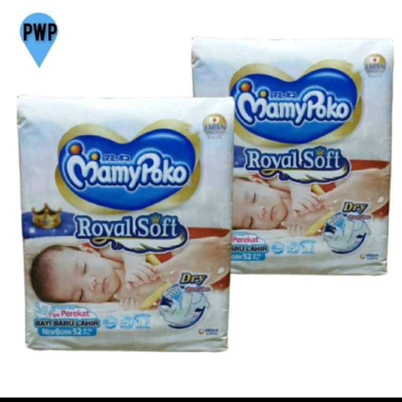 Jual Mamy poko Royal soft New Born popok bayi baru lahir Isi 52s 2 Pcs ...