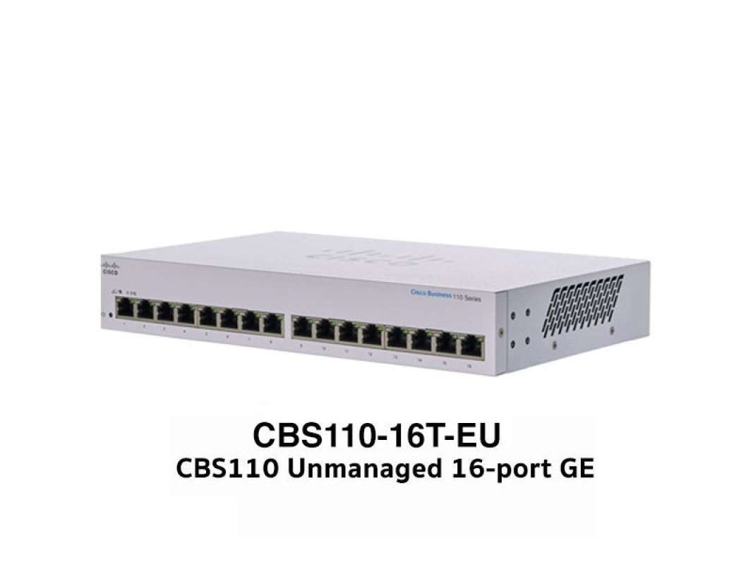 Promo Cisco Business 110 Series Unmanaged Switch, Cbs110-16T-Eu, 16 ... Promo Cisco Business 110 Series Unmanaged Switch, Cbs110-16T-Eu, 16 ...