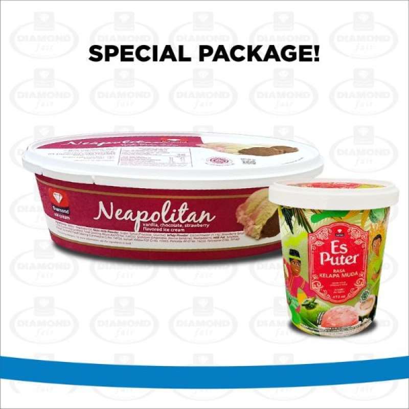 Jual Diamond Ice Cream Neapolitan 700 Ml Es Puter Kelapa Muda 473 Ml Di Seller Diamondfair Mini