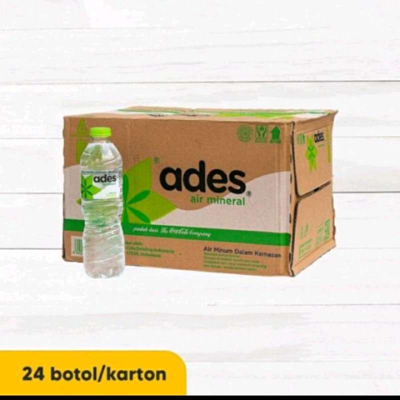 Jual 1 Carton Air mineral merek AdeS kemasan botol 600ml Isi 24 pcs di ...