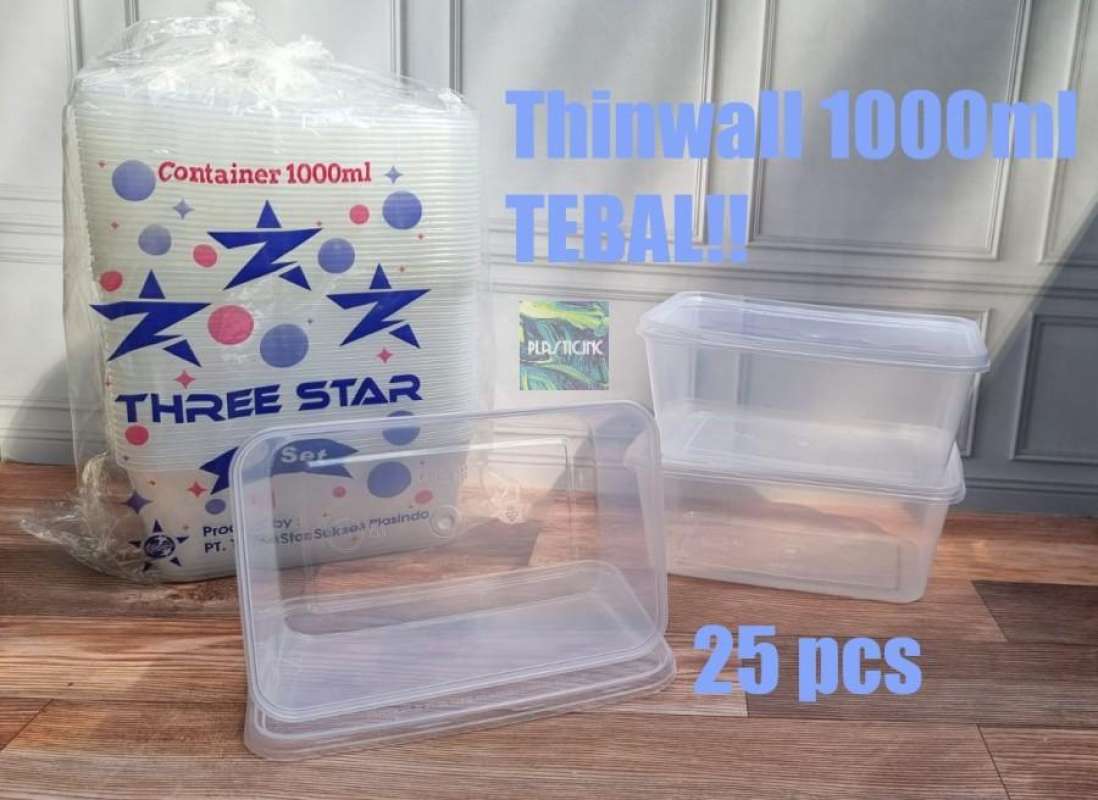 Jual Thinwall 1000 ml Warna/Box Kotak Plastik Warna/Thinwall Warna di ...