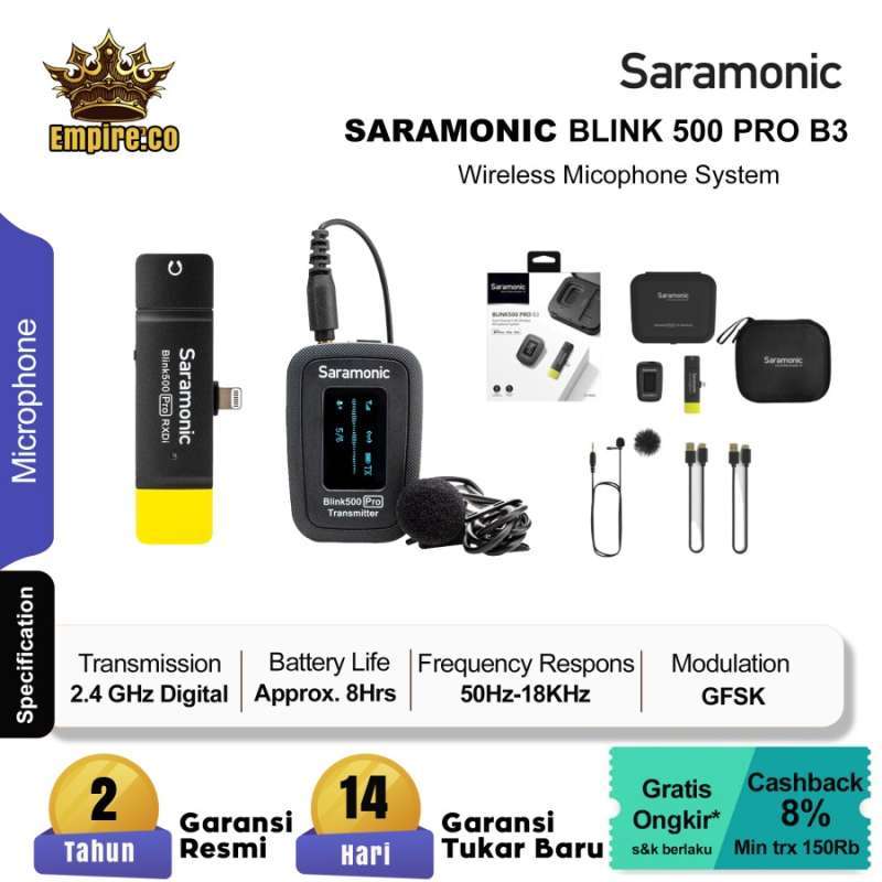 Jual Saramonic Blink 500 B3 Pro Wireless Microphone System di Seller ...