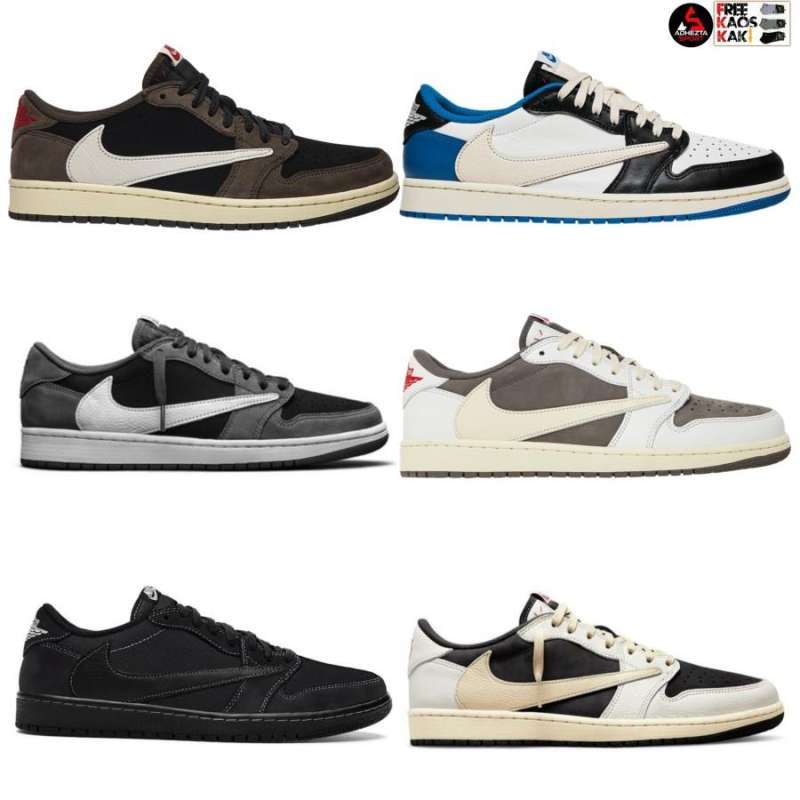 Jual Sepatu Aj 1 Low Travis Scott Dark Mocha Fragment Design Black ...