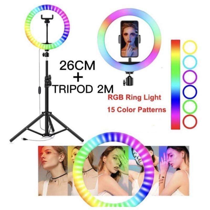 Jual RGB Ringlight LED 33CM 26CM Lampu RGB Vlog TikTok Ring Light ...