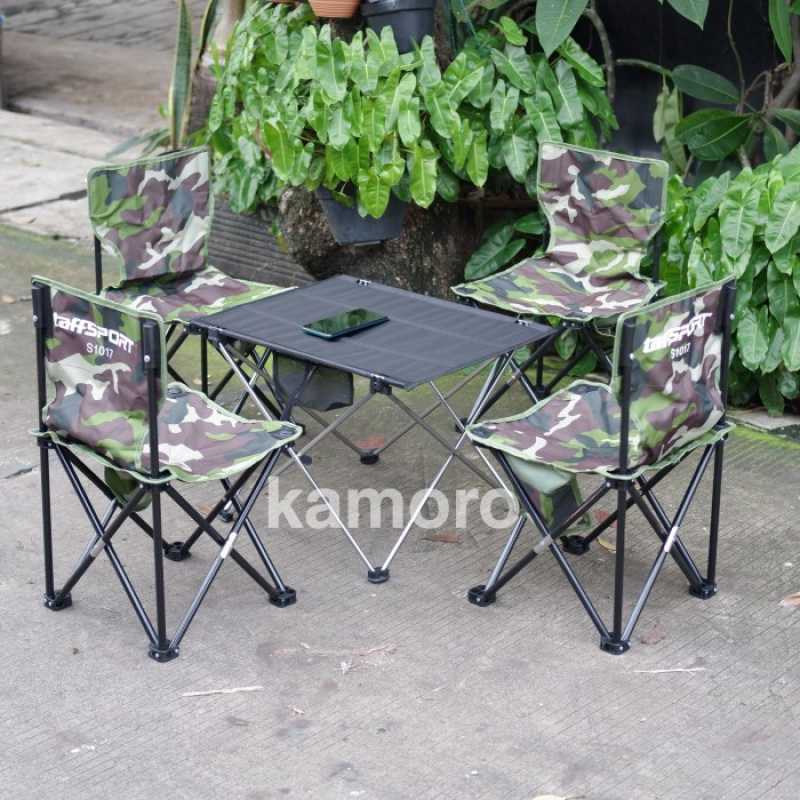 Jual meja lipat dan kursi lipat outdoor camping 5 in 1 set portable di ...