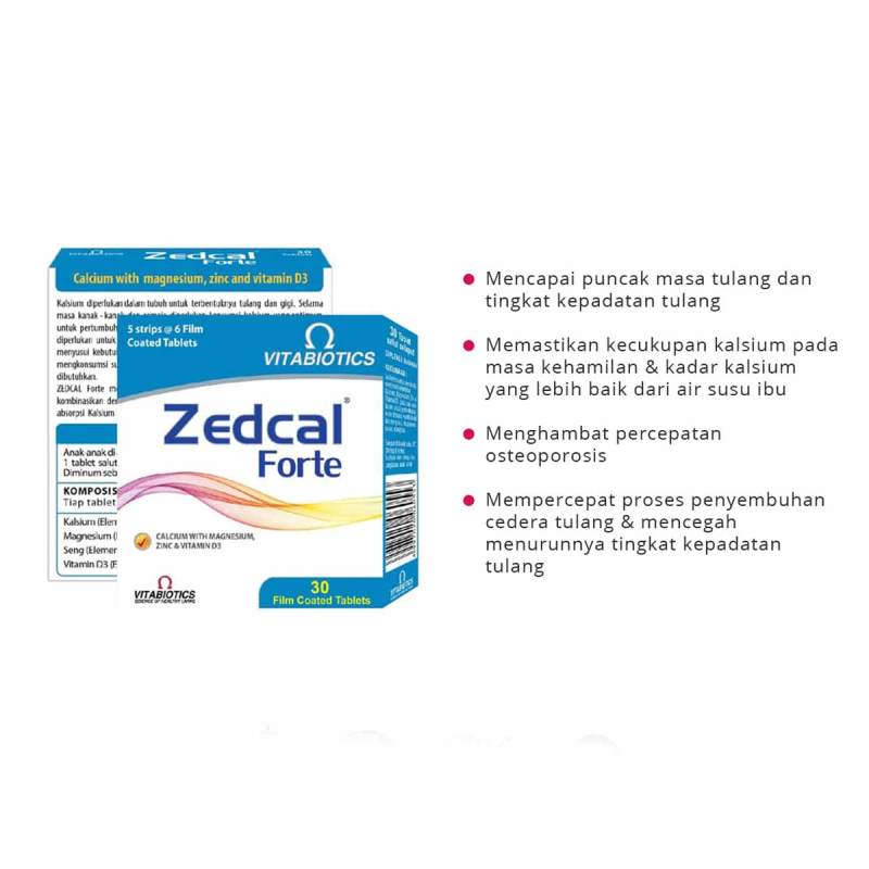 Promo Vitabiotics Zedcal Forte 30 Tablet - Menjaga Kesehatan Tulang ...