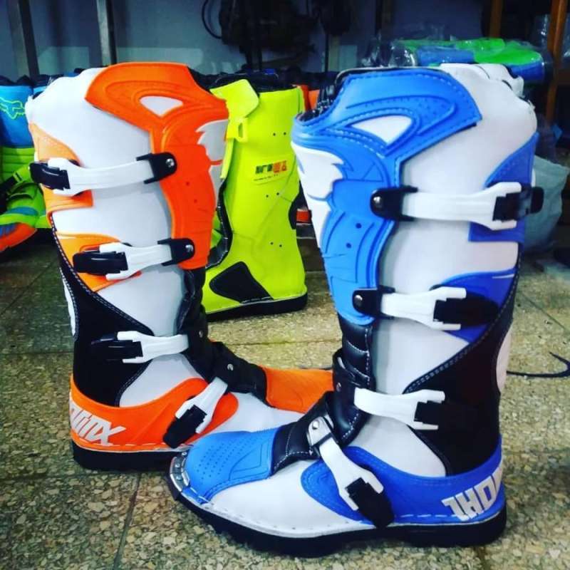 Jual sepatu cross trail asli kulit sepatu safety boots motocross di ...