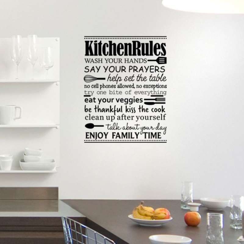 Jual Stiker Kitchen Rules Dinding Kaca Wall Sticker Dapur Rumah Makan ...