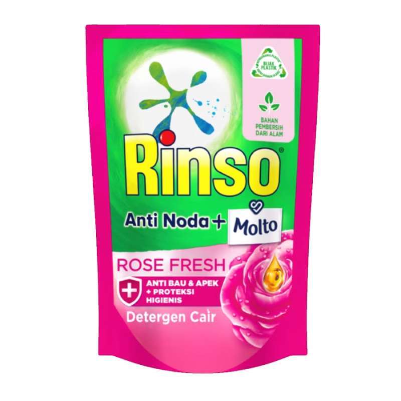Jual Rinso Anti Noda Plus Molto Deterjen Cair Refill 750ml - Rose Fresh ...