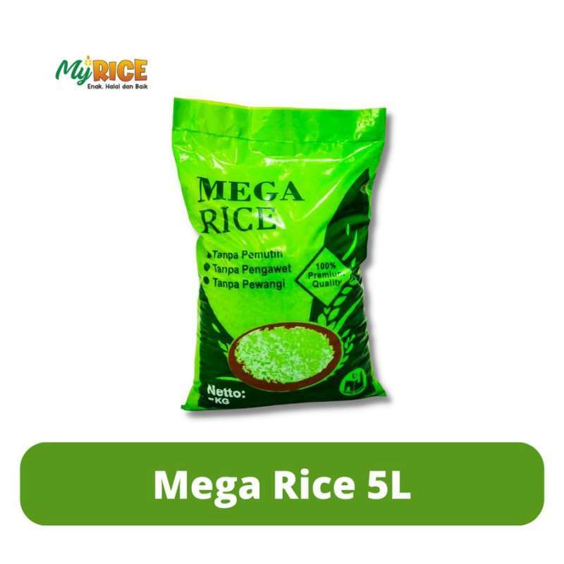 Jual Beras Putih Mega Rice 5L di Seller TOKO MARIS - Kota Bandung, Jawa ...