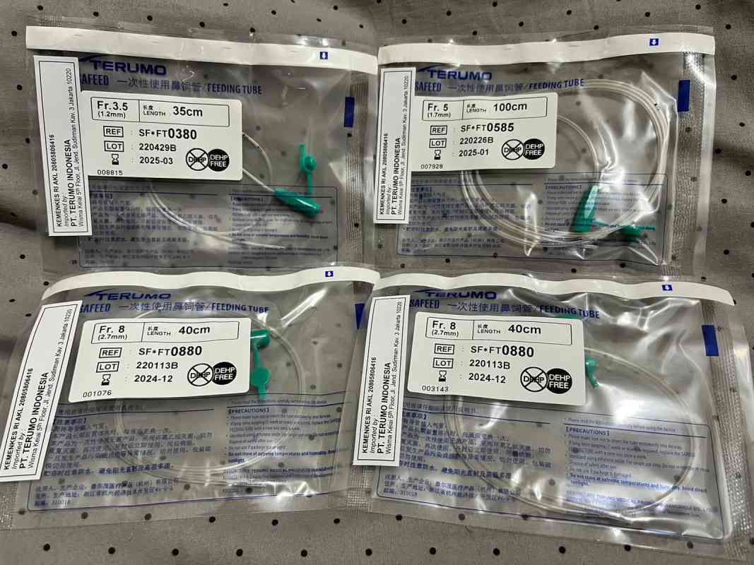 Jual Ngt Terumo / Feeding Tube Terumo Fr. 3,5 ; 5 ; 8 / Selang Makan ...