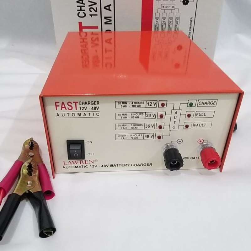 Promo smart fast battery charger 12v 24v 36v 48v full otomatis Diskon 15% di Seller Gasta Depn ...