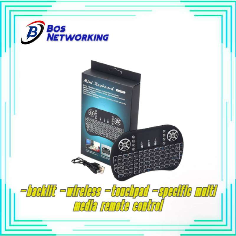 Jual Keyboard Air Mouse Mini Keypad Wireless Touchpad Backlight di ...