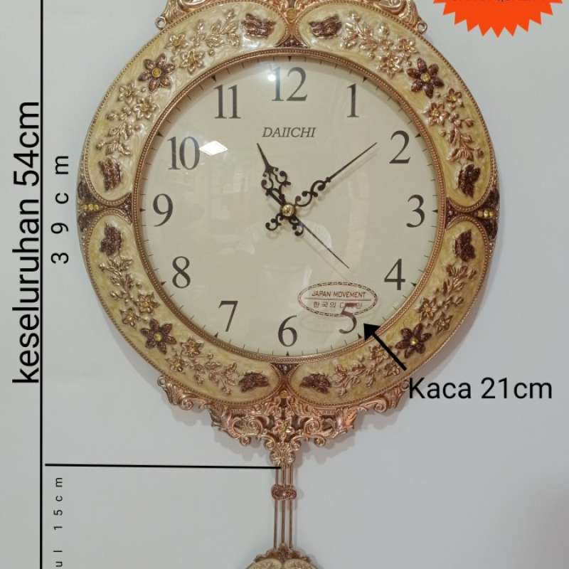 Jual Jam dinding Premium Bandul DAICHI 538 Mesin SEIKO movement japan ...