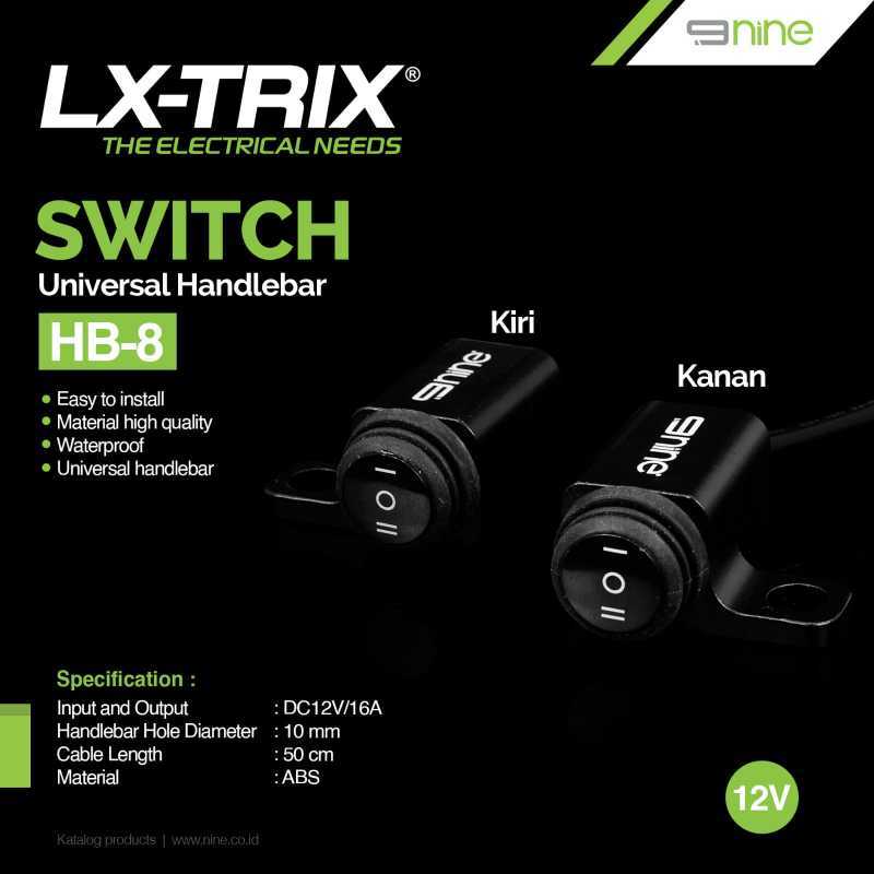 Jual SAKLAR SWITCH JAUH DEKAT SPION MOTOR HB8 UNIVERSAL ORIGINAL 9NINE ...