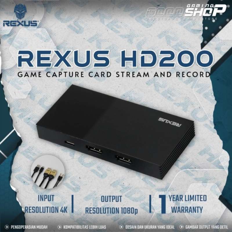 Jual Rexus HDMI 4K Game Capture Card Stream and Record HD200 di Seller ...