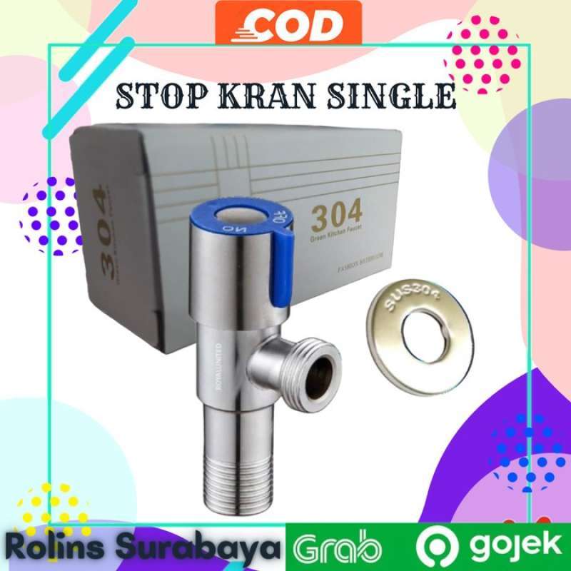 Jual Kran Air Stopkran 1/2 Inch Stop Kran Closet Shower Stainless stop ...