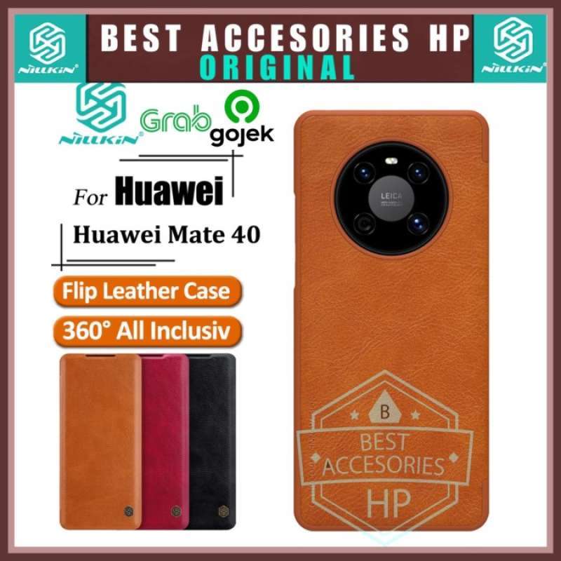 Jual HUAWEI MATE 40 NILLKIN QIN ORIGINAL HARD CASE FLIP LEATHER BOOK ...