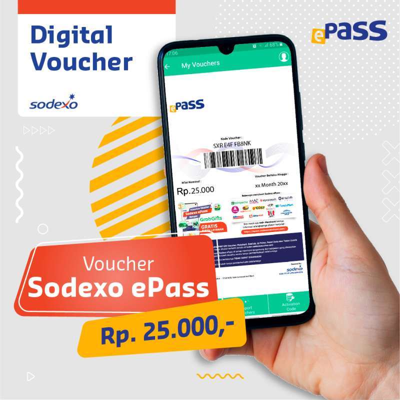 Jual Voucher Sodexo Epass Nominal Rp 25.000 Di Seller Sodexo - Pluxee ...