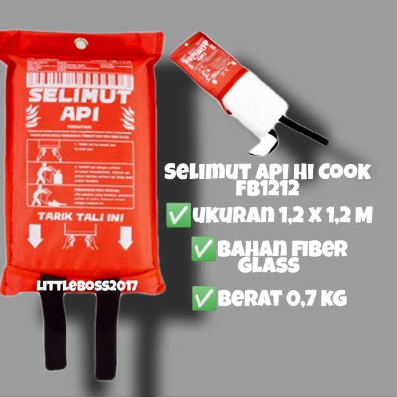 Promo Hi-Cook Fire Blanket/Selimut Api Tipe FB-1212 Diskon 24% di ...