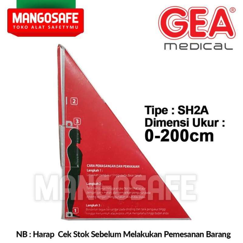 Jual Gea Medical Sh2a Alat Ukur Tinggi Badan Manual Stature Meter 2m ...