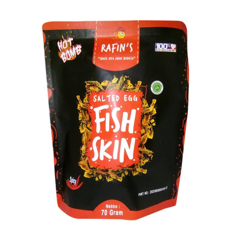 Promo Rafin's Fish Skin Salted Egg rasa Pedas Hot Bomb Biskuit Diskon 10% di Seller Rezeki Tani ...