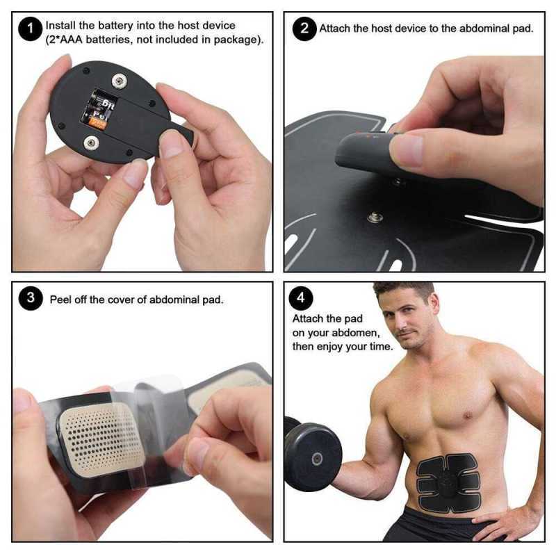 Jual GLO - PAQIN Alat Stimulator Terapi EMS Otot Six Pack ABS Exercise ...