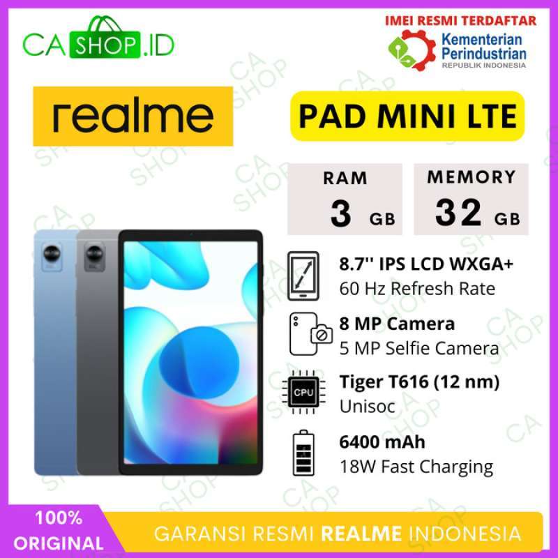 Jual Realme Pad Mini Wifi LTE Tablet 3GB 32GB 4GB 64GB TAB 3/32 4/64 ...