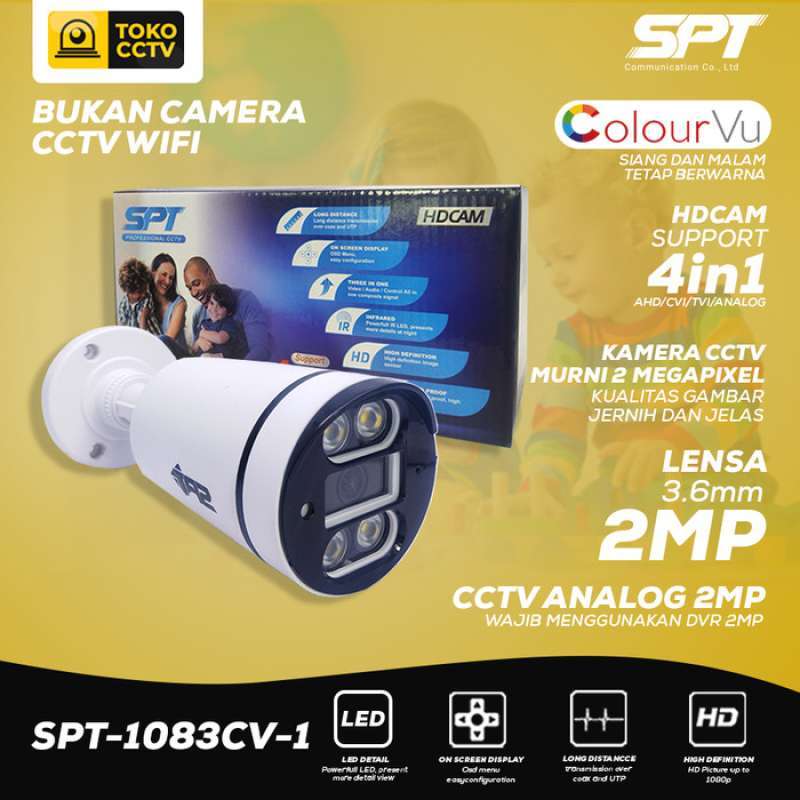 Jual Promo Of the month CAMERA CCTV OUTDOOR COLOR VU 2MP 4 IN 1 SIANG ...