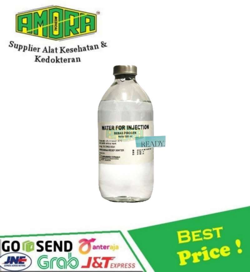 Promo Aquabides Sterilized Water For Injection 500 Ml Botol Kaca Diskon ...