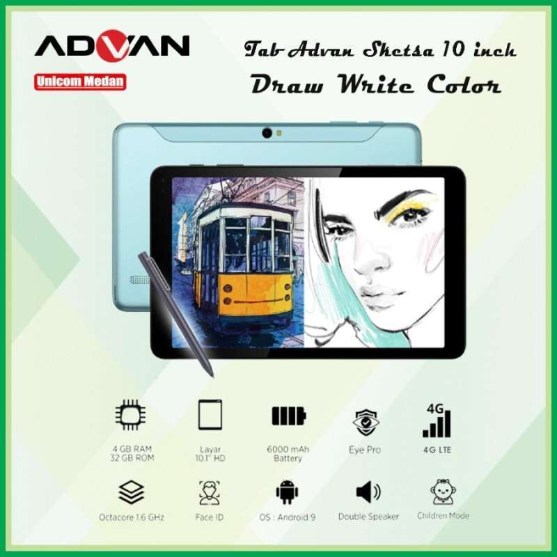 Jual ADVAN TAB SKETSA RAM 4GB/ ROM 32GB 10 INCH TABLET GARANSI RESMI di ...