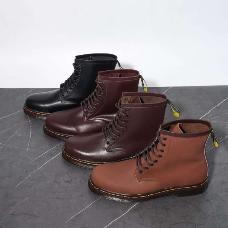 Jual Sepatu Boot Pria Wanita Couple Kulit Asli Boston Exodus Model ...