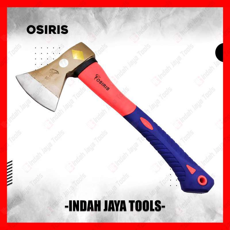 Jual OSIRIS Kampak Axe Kapak 600 Gram Gagang Fiber Karet Baja Kayu di ...