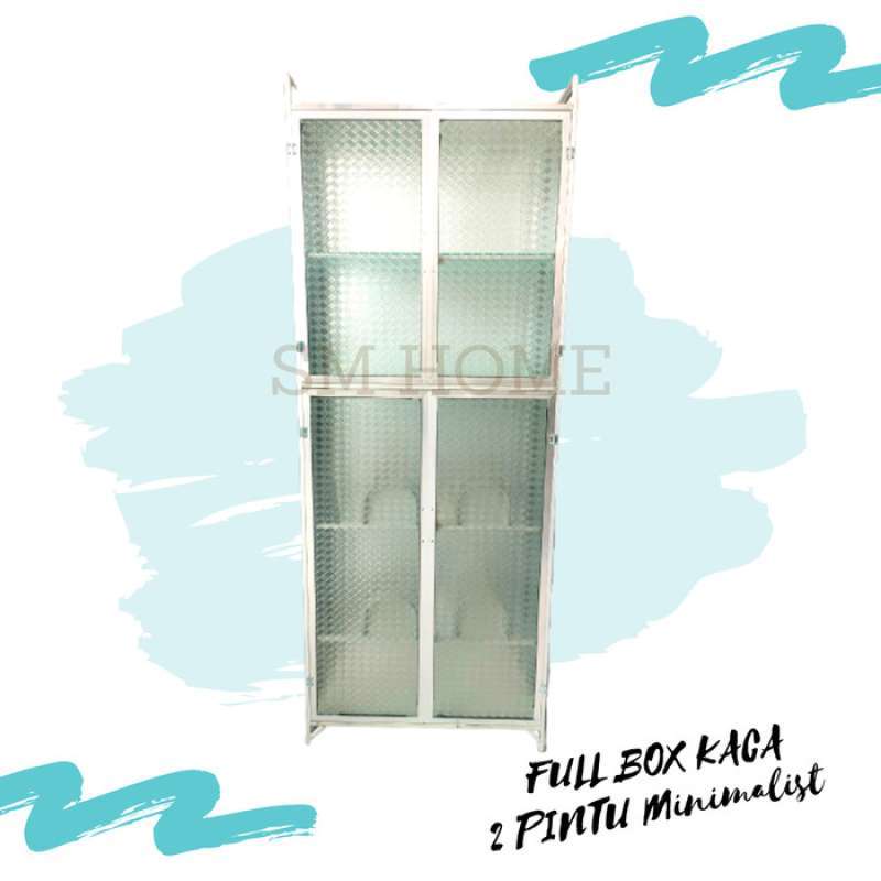 Jual Lemari Piring Rak Piring Aluminium 2Pintu Full Box Bawah Keramik ...