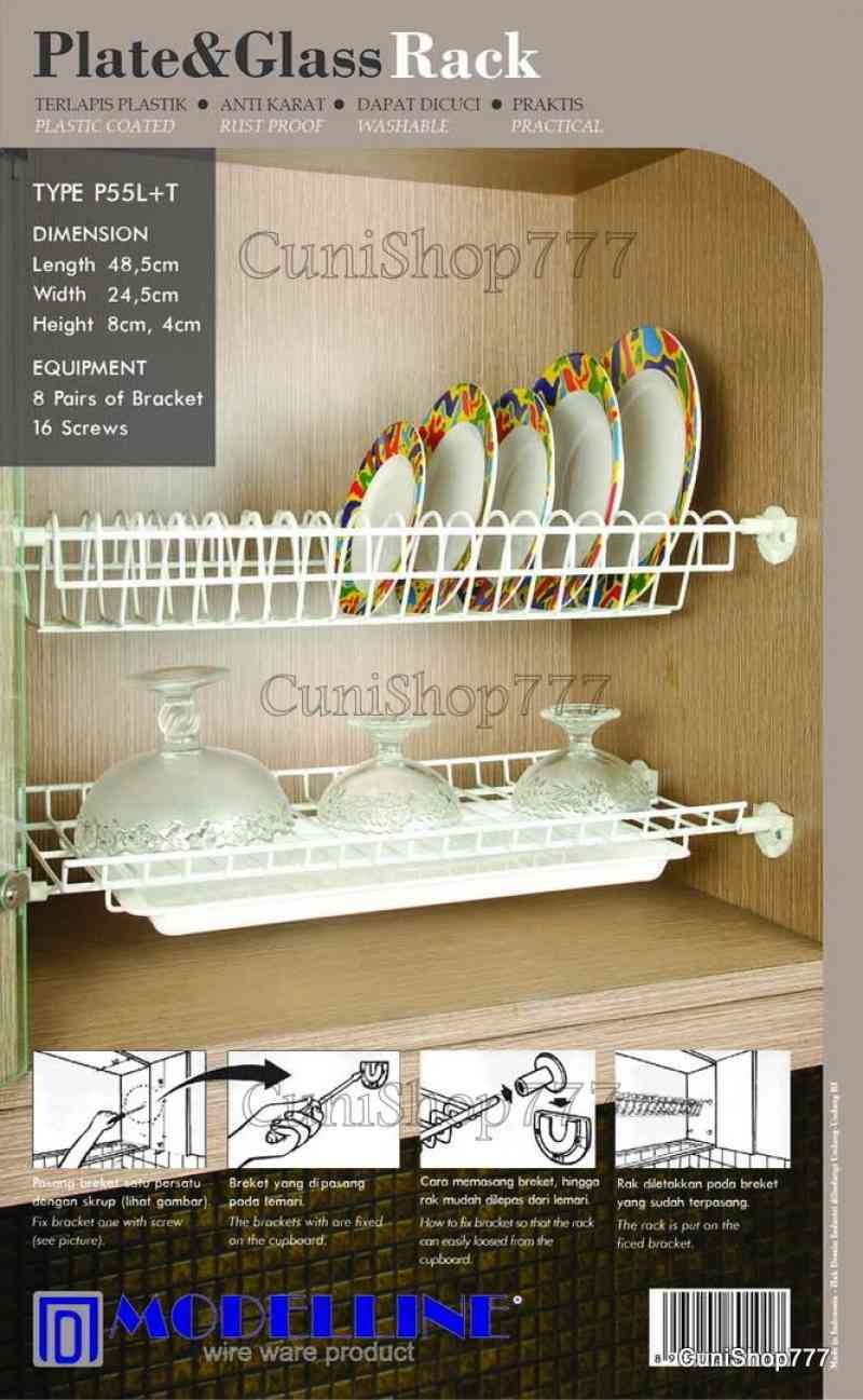 Jual Rak Dapur Modelline Rak Piring dan Gelas P55L + T di Seller Honey ...