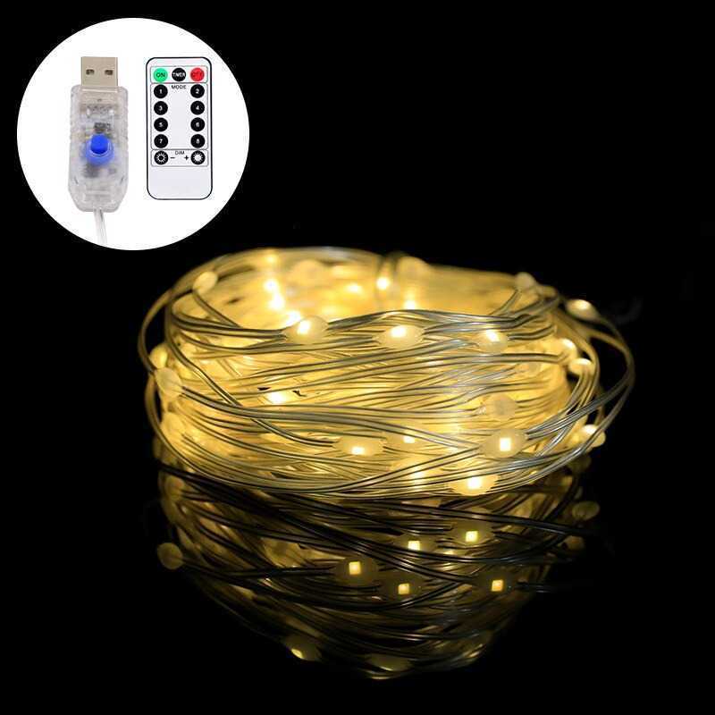 Jual GLO - ANBLUB Lampu String Hias Dekorasi USB 100 LED 10M + Remote ...