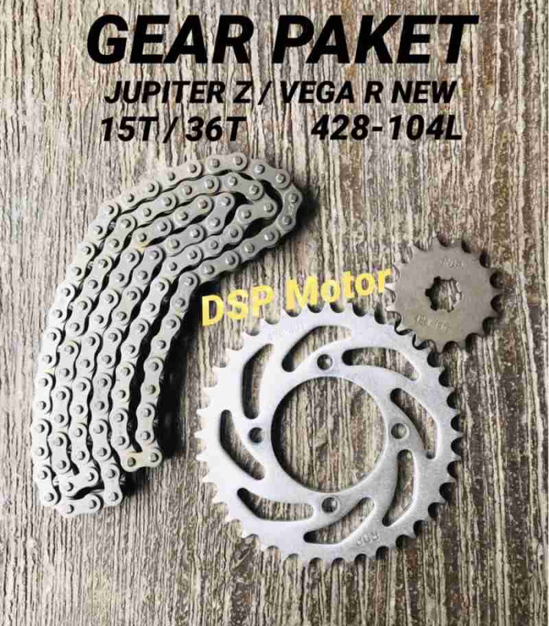 Promo GEAR SET GIR PAKET GIGI TARIK JUPITER Z 15T/36T 428H-104L SEPUH ...