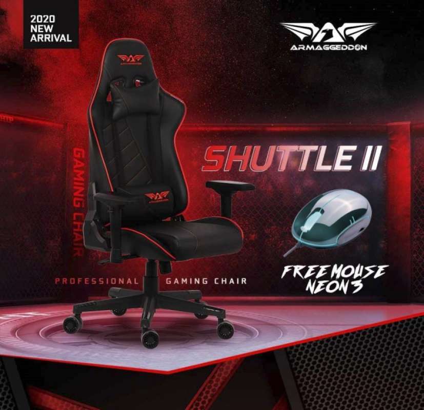 Promo Armaggeddon Kursi Gaming Shuttle II Premium PU Quality Max 200kg ...