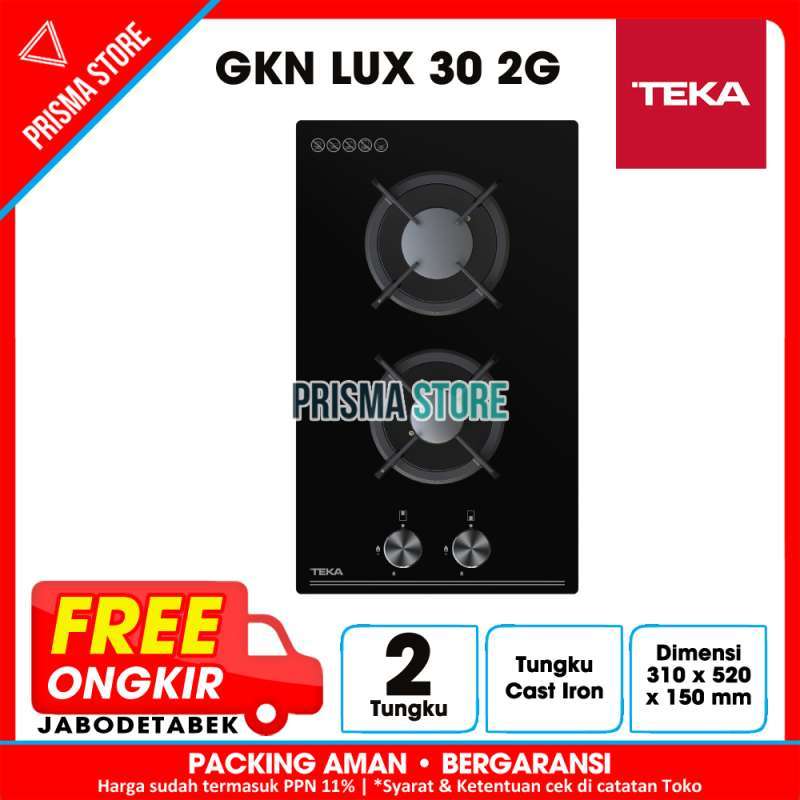 Jual Teka Hob Kompor Gas Tanam 2 Tungku GKN LUX 30 2G / 30.2G.AI.AL di Seller Prisma Official ...